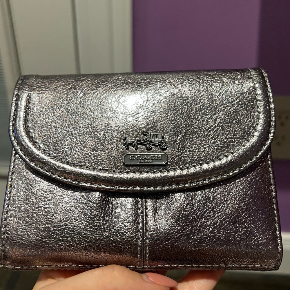 Coach Metallic Wallet - Gem